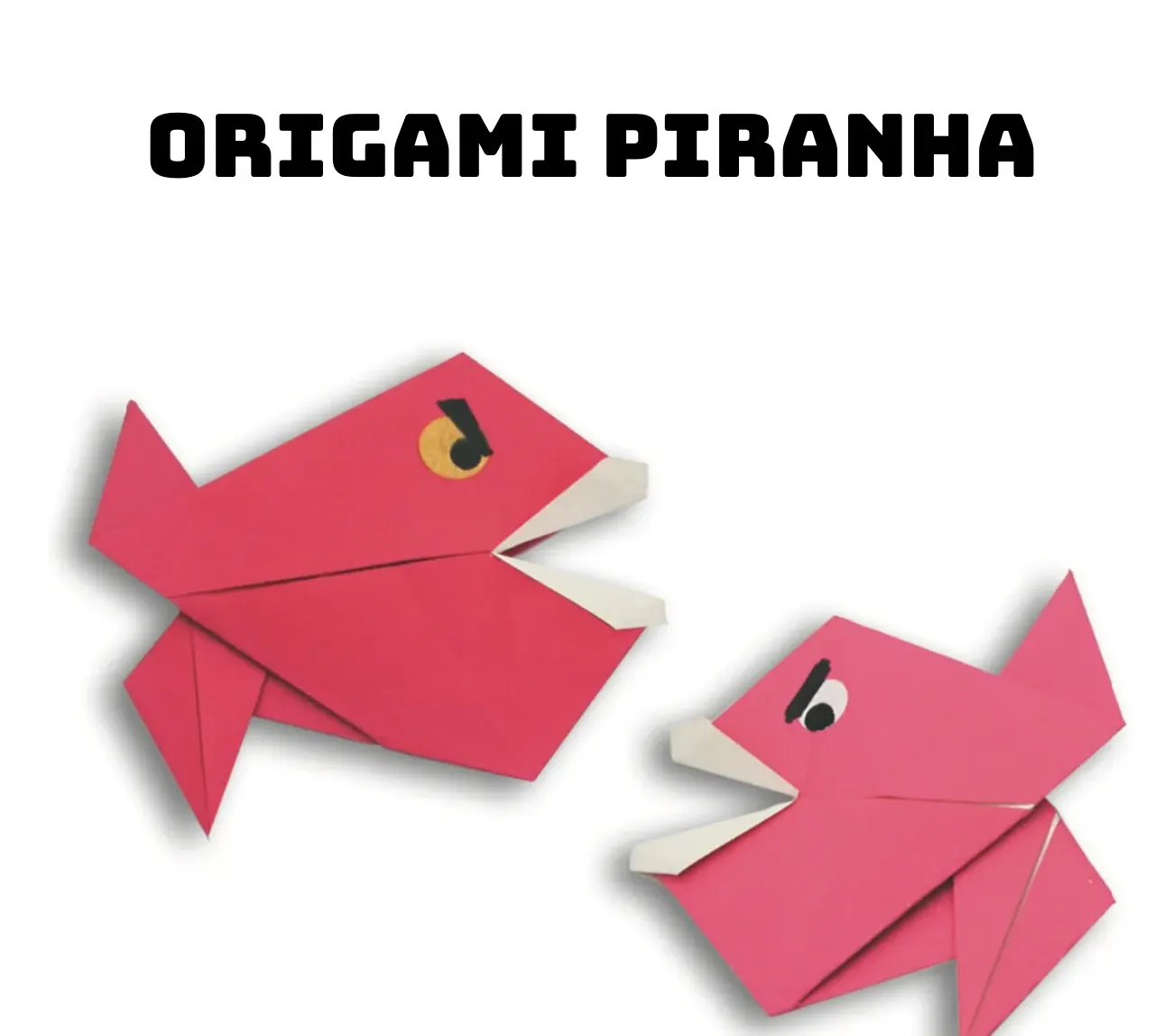 Origami Piranha Fish Tutorial 12 Steps - OrigamiNew